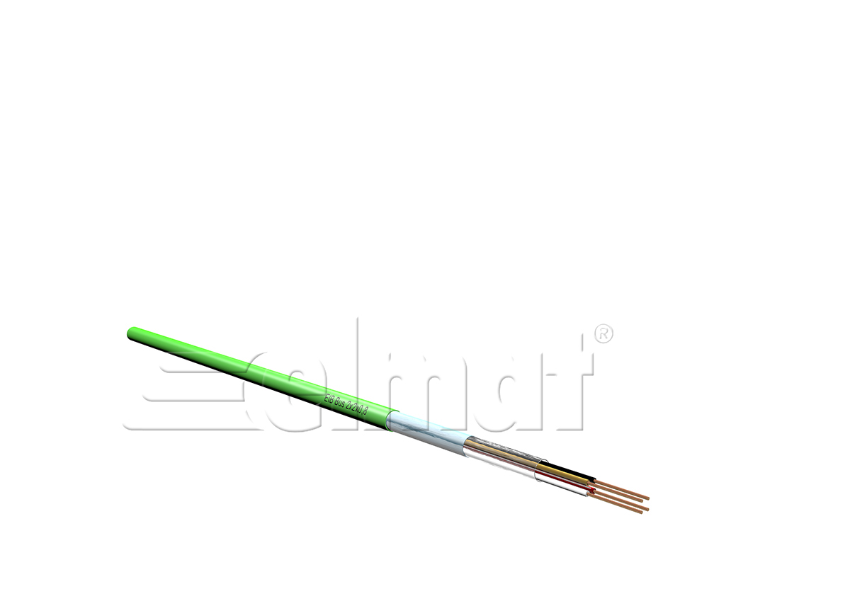 EIB BUS. 2X2X0,8 YCYM 250/250V 4 KV GRN